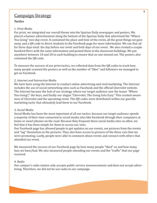 Chevrolet Campus Promotions | PDF