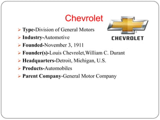 Chevrolet ppt | PPTX