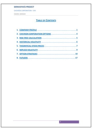 Chevron - Derivatives and Financial Engineering Project | PDF