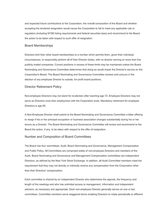 Chevron Corp_Corporate Governance_Governance Guidelines | DOC ...