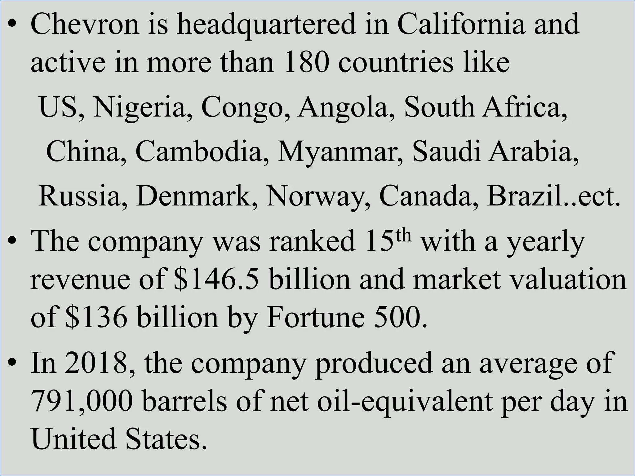 Chevron corporation ppt | PPTX