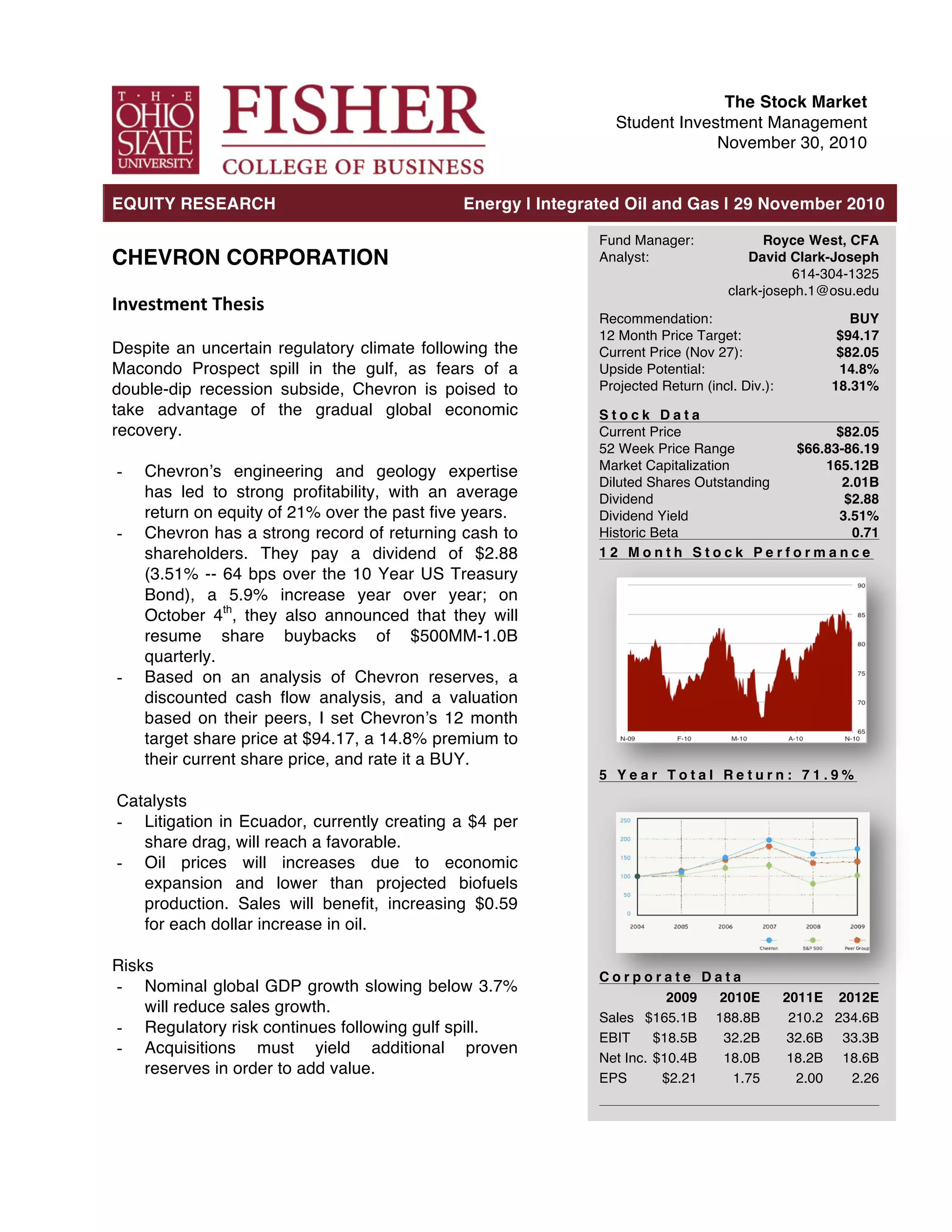 Chevron.Cvx.Au2010.Dcj | Business Accounting & Finance | Business