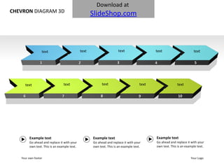 Chevron diagram 3D | PPT
