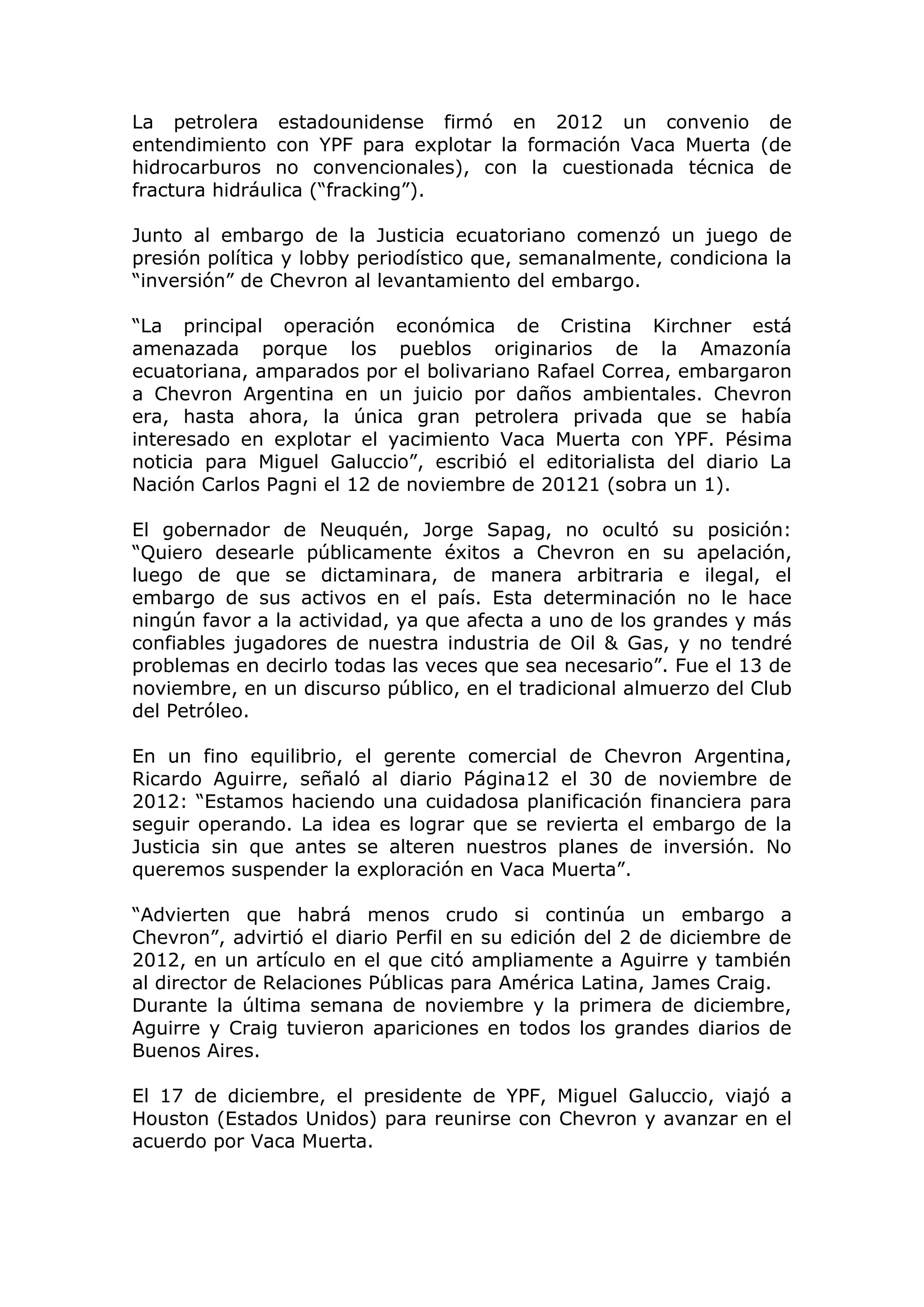 Chevron-Texaco en Ecuador: La contaminación del siglo | PDF
