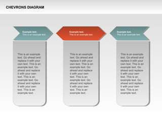 Chevron with Text Boxes Diagram | PPT