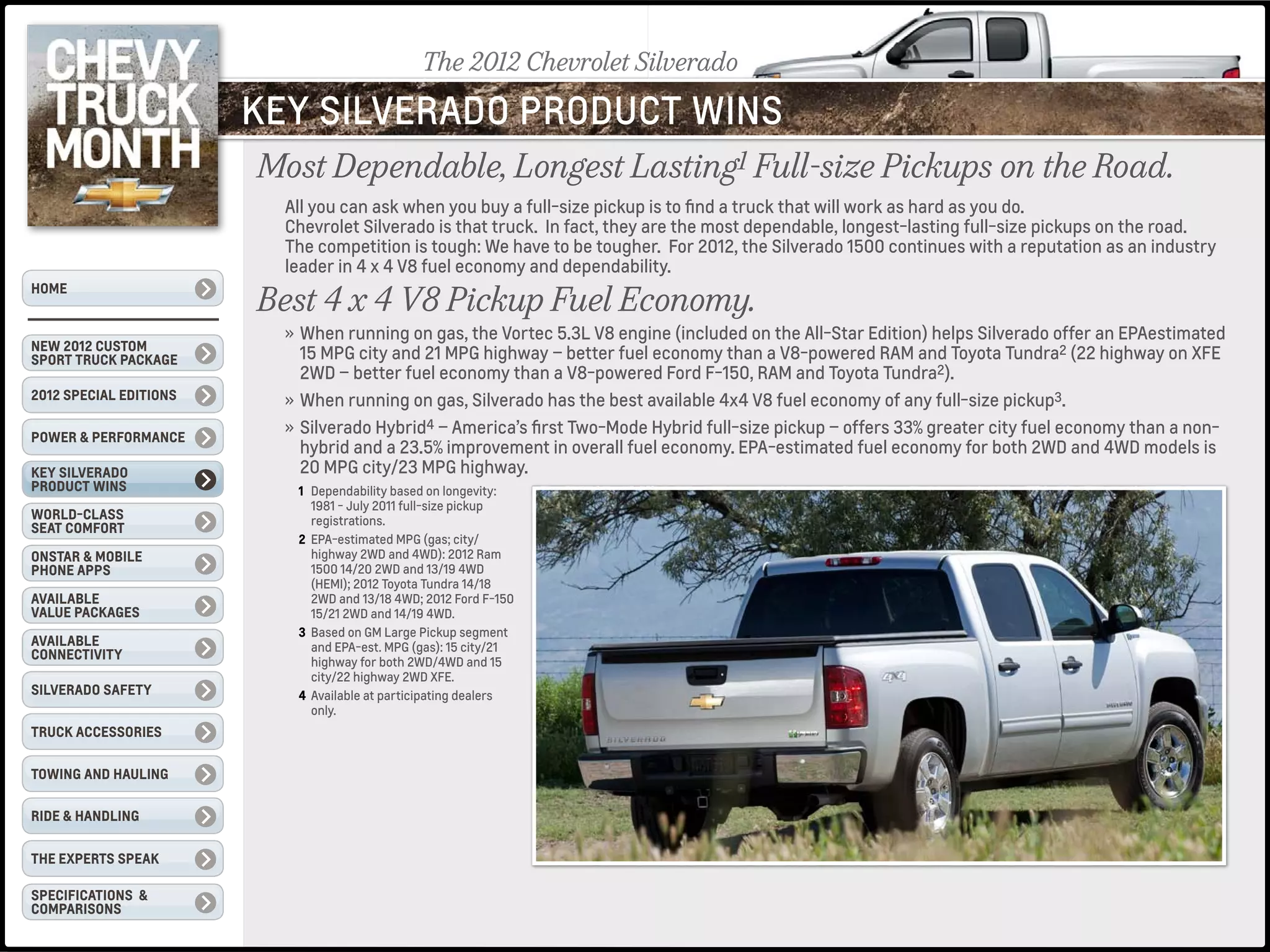 Chevy truck month product facts | PDF | Performance Cars | Auto Type