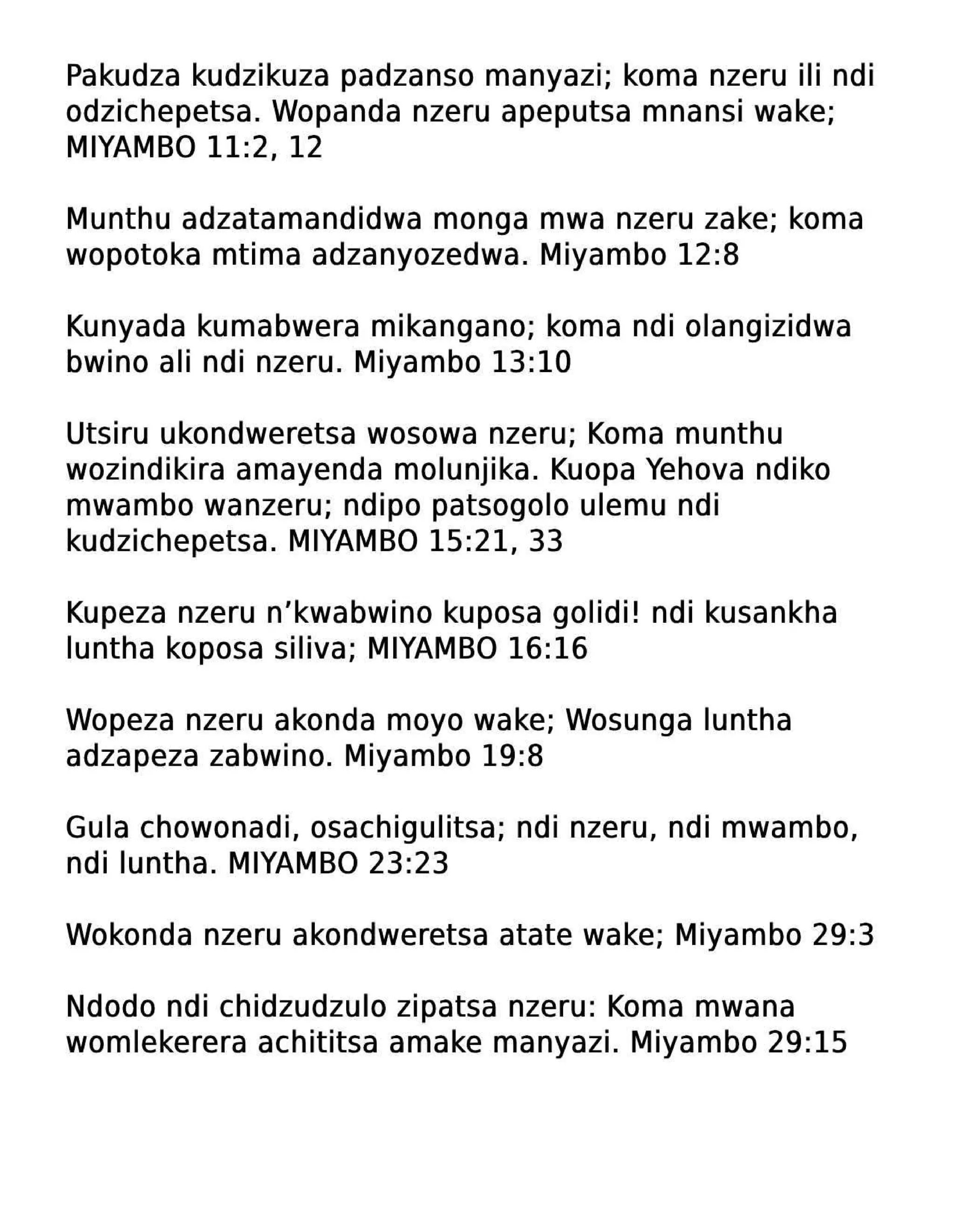 Chewa Chichewa True Wisdom Tract.pdf | Africa Travel | Travel Locations