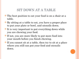 Chew your food slowly | PPT