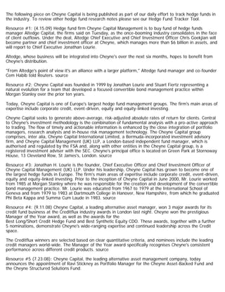 Cheyne Capital Management | PDF