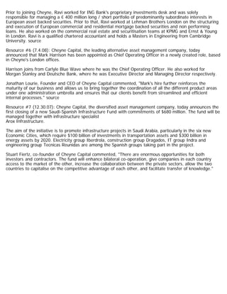 Cheyne Capital Management | PDF | Hedge Funds | Personal Investing