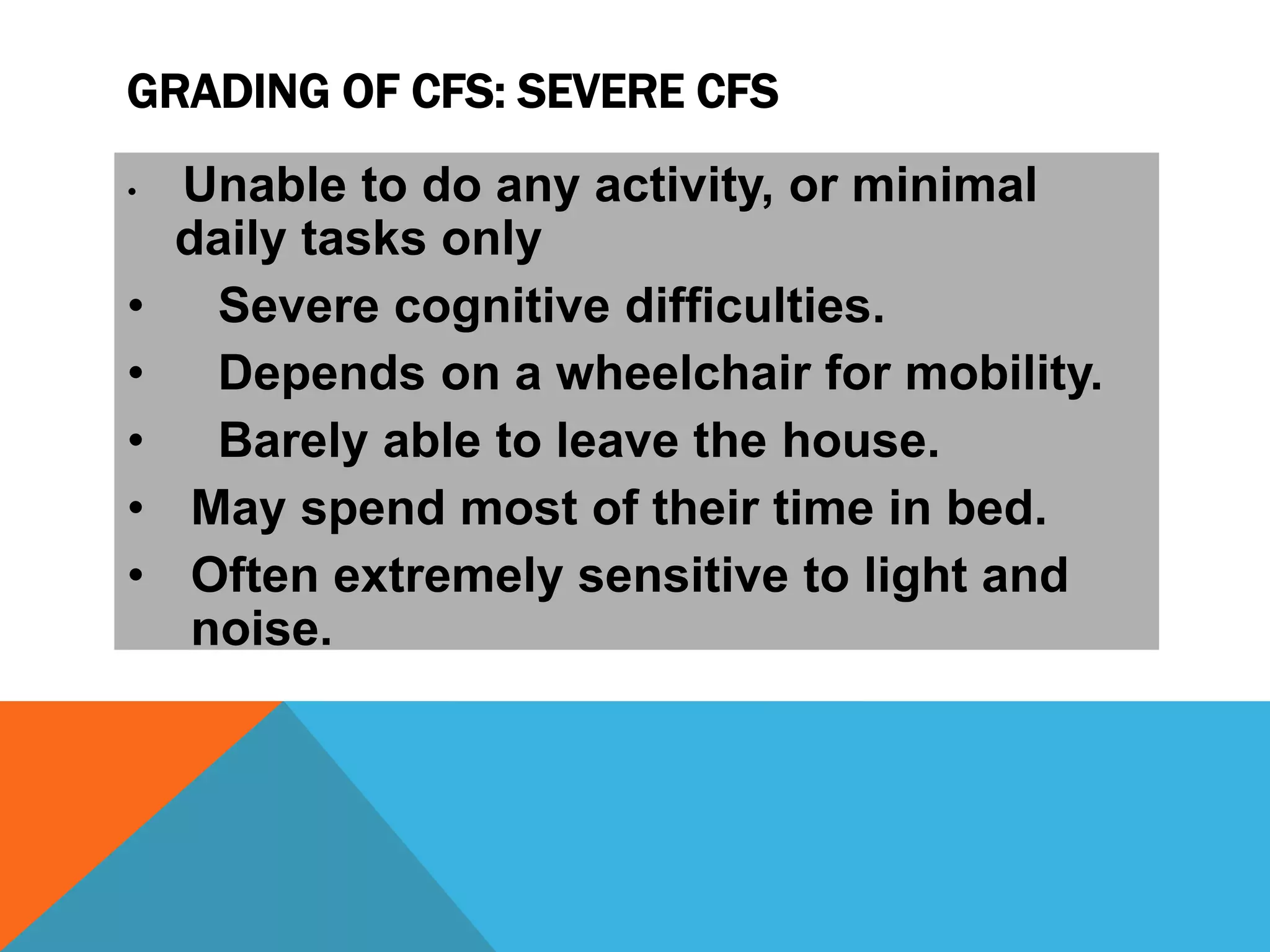 Chronic fatigue syndrome | PPTX