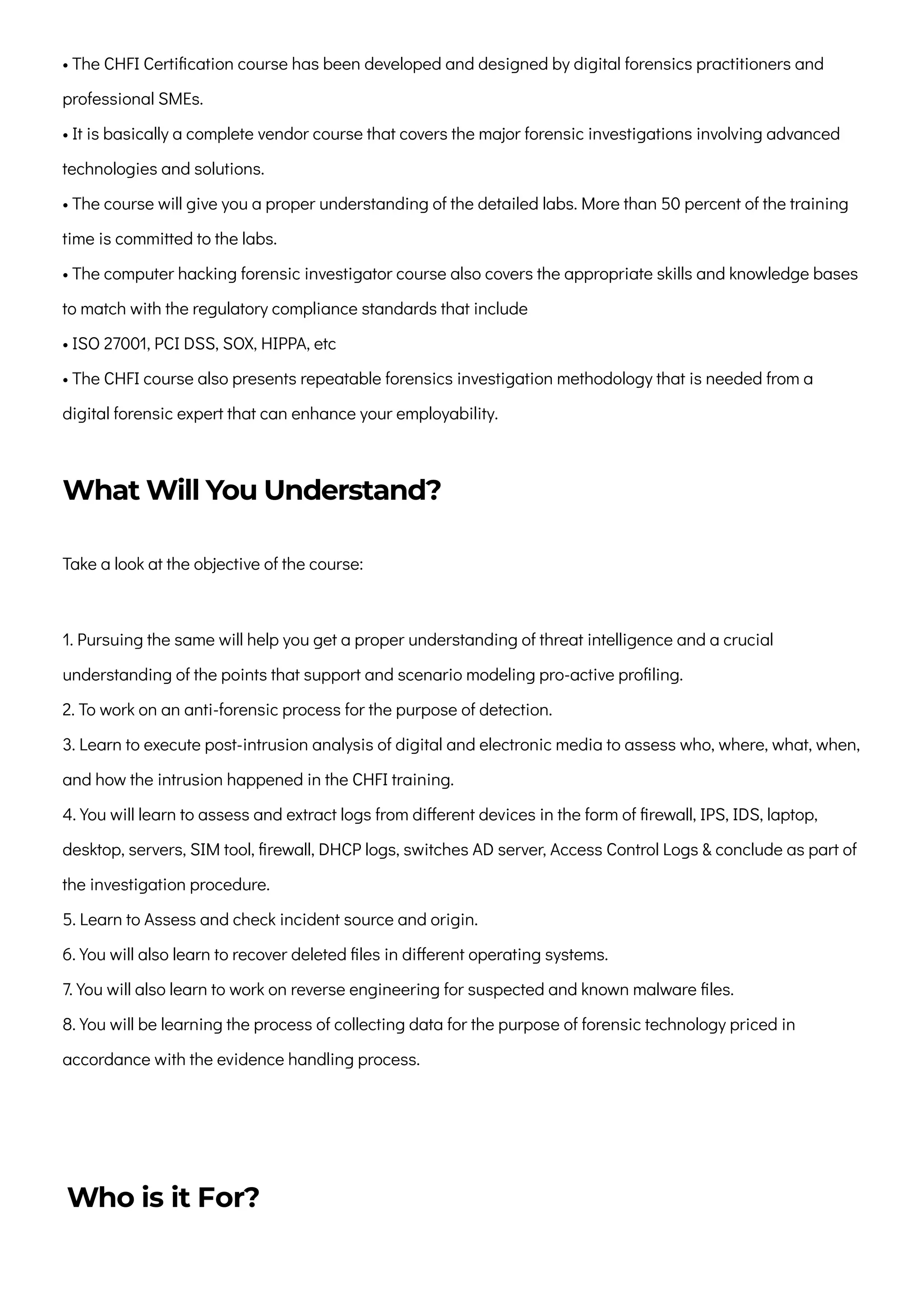 CHFI Certification | PDF