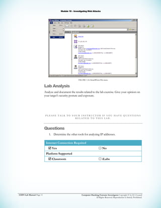 CHFI v8 Module 18 Investigating Web Attacks.pdf