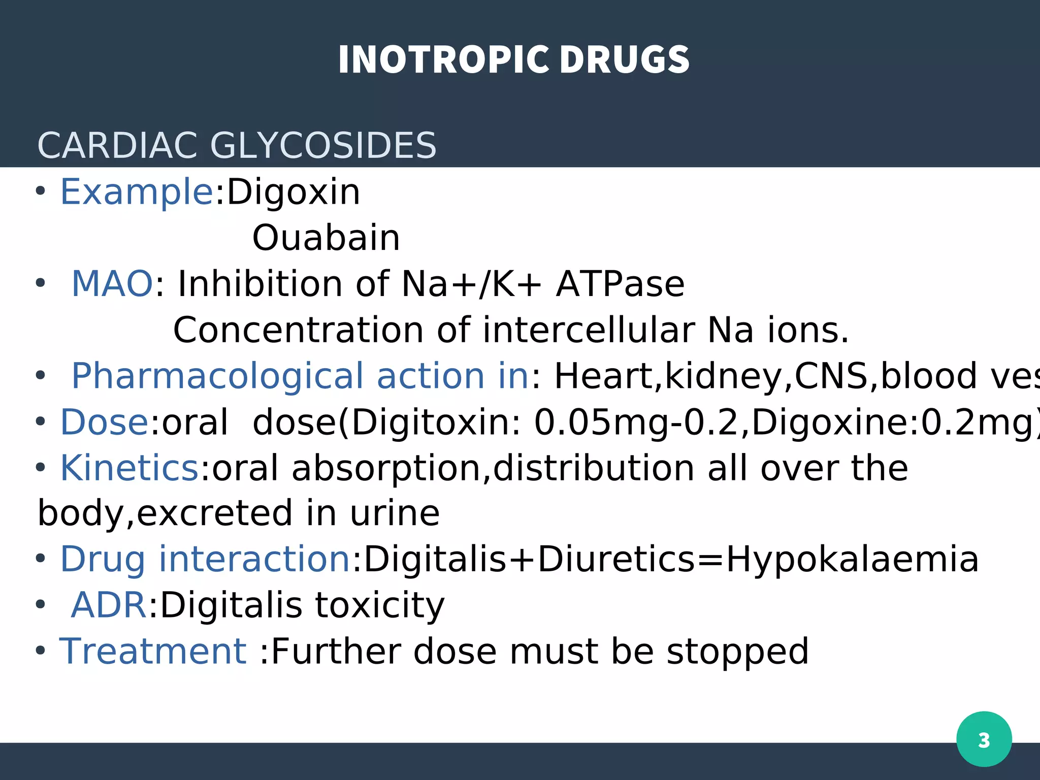 CONGESTIVE HEART FAILURE.Ionotropic drugs-glycosides,phosphodiesterase ...