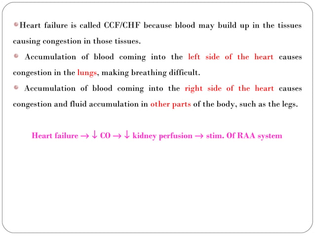 Congestive heart failure pathophysiology | PPT