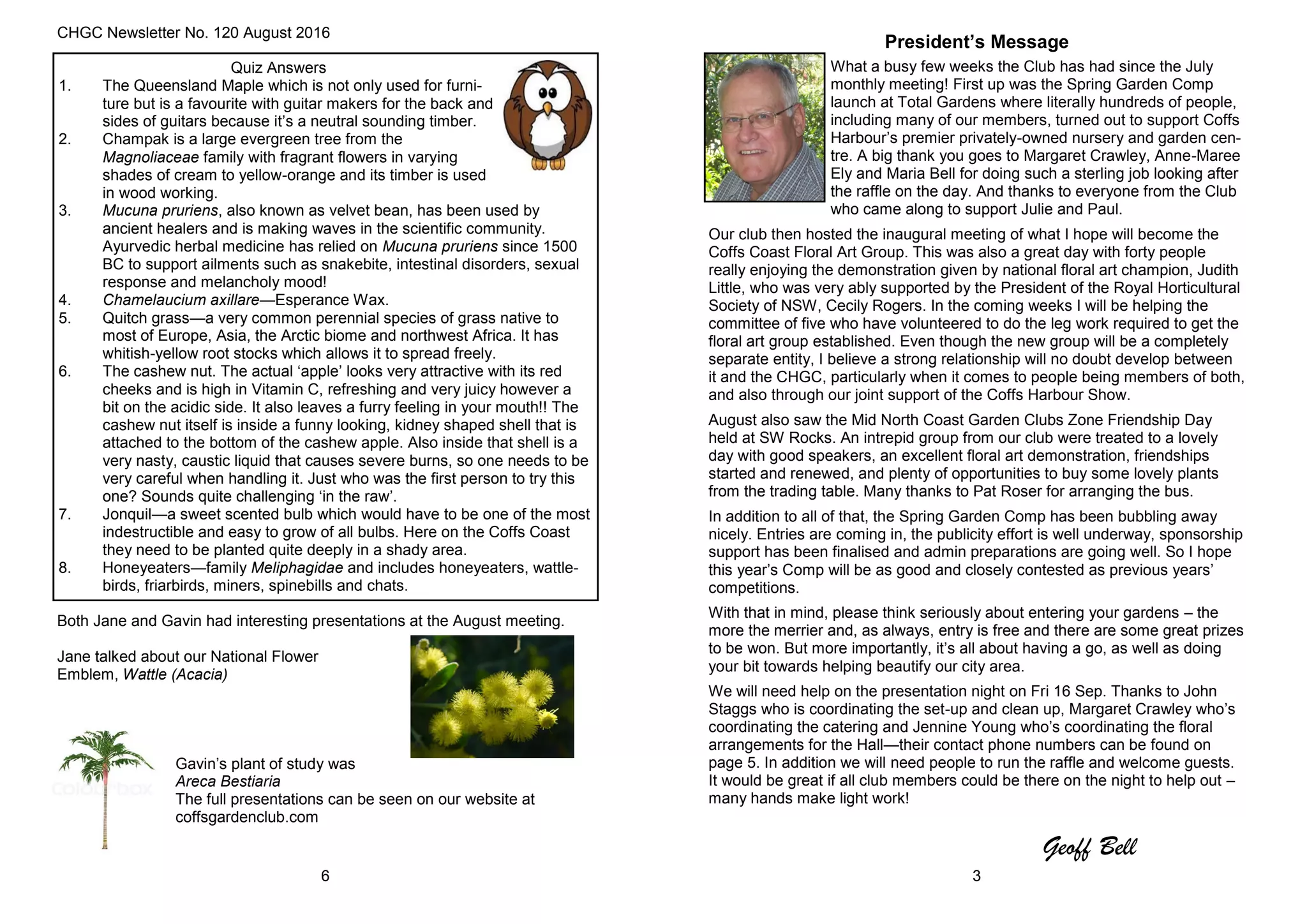 CHCG Newsletter No. 120 Aug 2016 | PPT