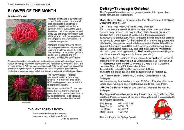 CHGC Newsletter No. 121 Sep 2016 | PPT