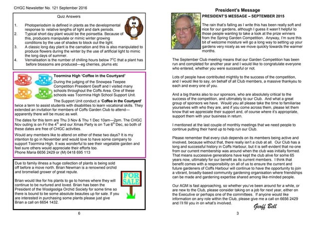 CHGC Newsletter No. 121 Sep 2016 | PPT