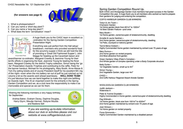 CHGC Newsletter No. 121 Sep 2016 | PPT