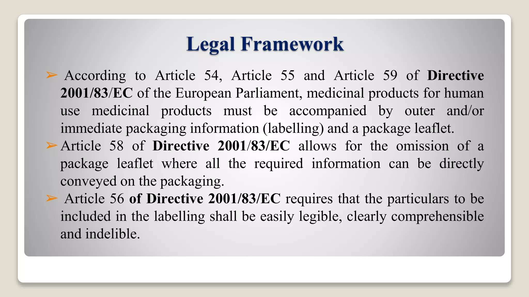 labelling of drugs and cosmetics in European Union | PPTX