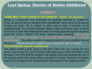 Chhavi Samriya,12Sci.Lost Springpowerpoint | PPT