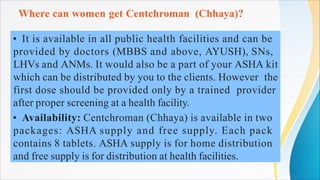 Centchroman Tablets I.P.( Chhaya) Oral Contraceptive Pills | PDF