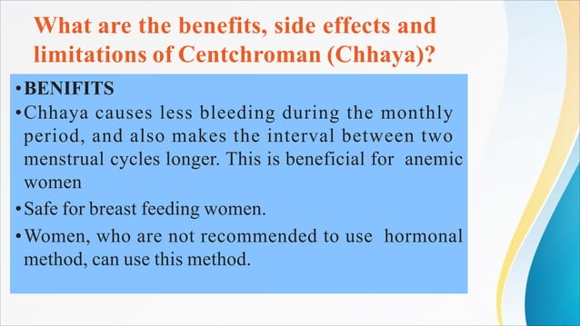 Centchroman Tablets I.P.( Chhaya) Oral Contraceptive Pills | PDF