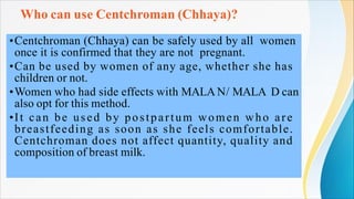 Centchroman Tablets I.P.( Chhaya) Oral Contraceptive Pills | PDF