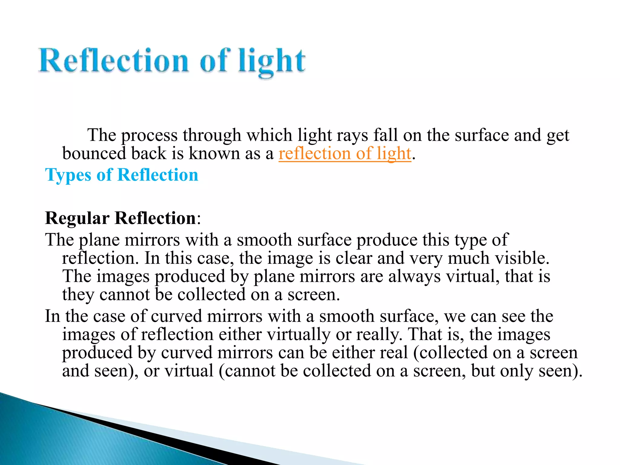 Light-Laws of Reflection | PPTX