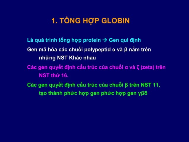 Chuyển hoá Hemoglobin bài giảng chương trình y khoa | PDF