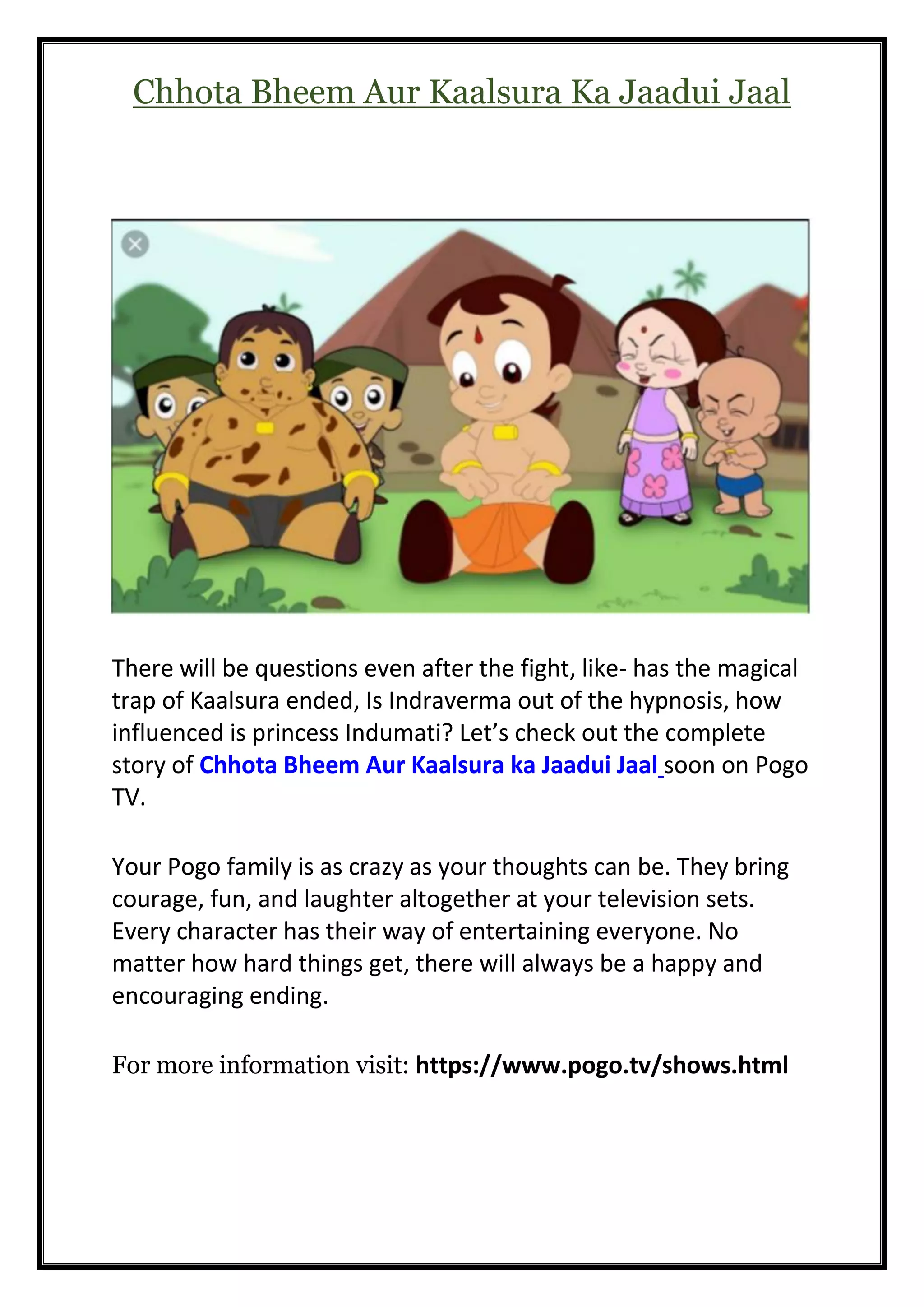 Chhota bheem aur kaalsura ka jaadui jaal | PDF
