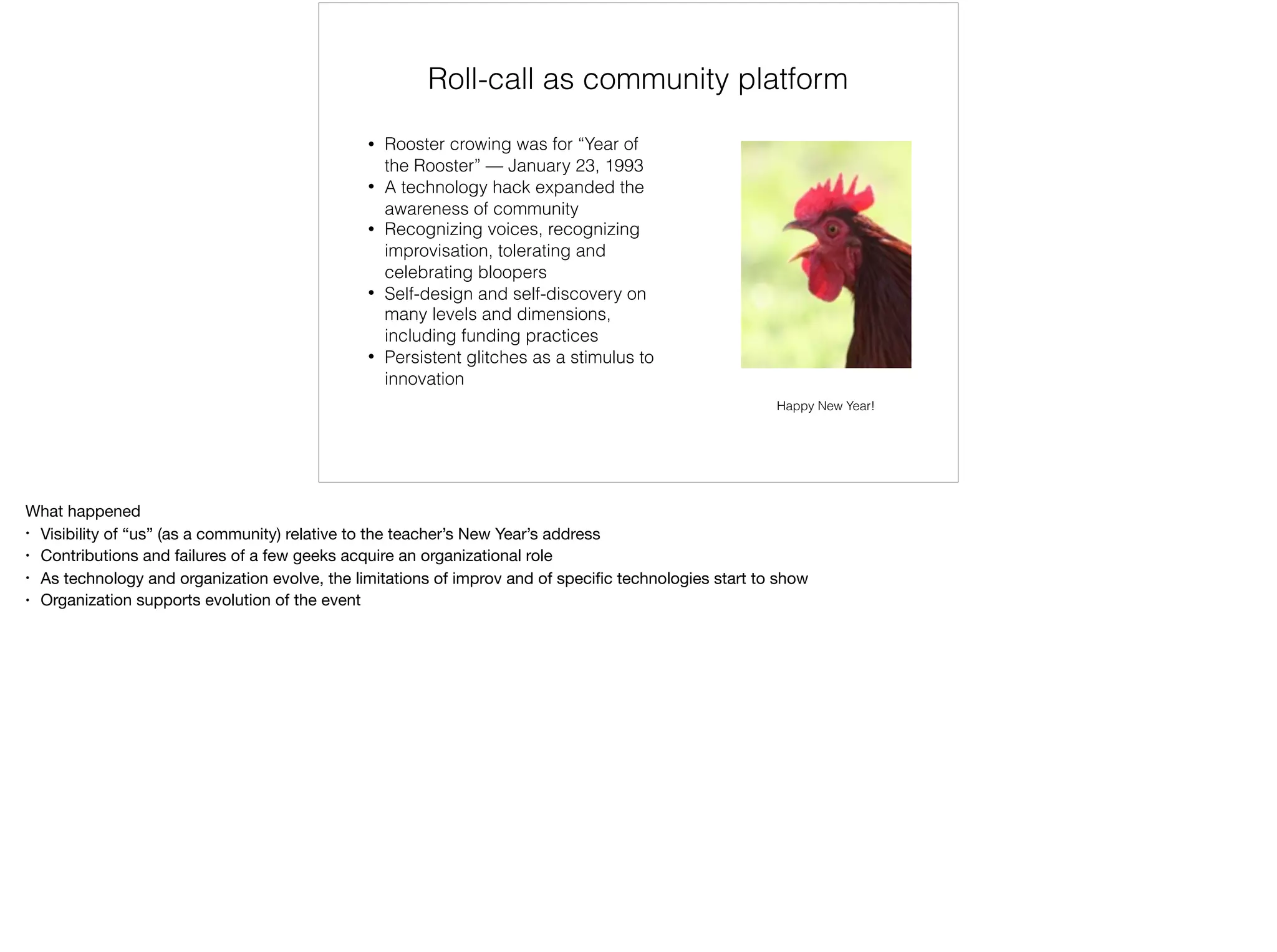 Be here when - communities and how they use technology to design ...