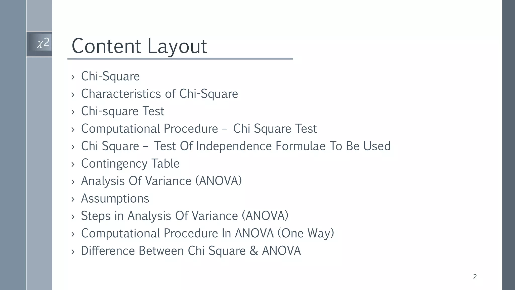Chi-Square and Analysis of Variance | PPTX | Biological Sciences | Science