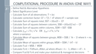 Chi-Square and Analysis of Variance | PPTX | Biological Sciences | Science