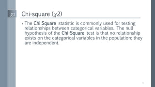 Chi-Square and Analysis of Variance | PPTX | Biological Sciences | Science