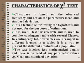 Chi square test | PPTX