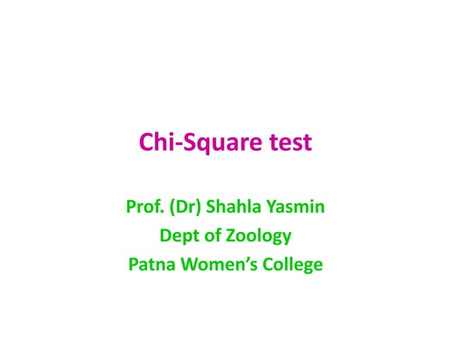 Chi square test | PPT