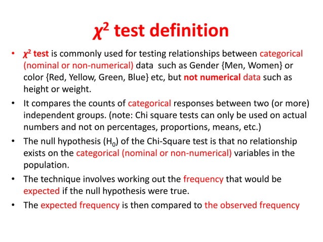 Chi square test | PPT