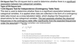 Chi-Square Test Non Parametric Test Categorical Variable | PPTX