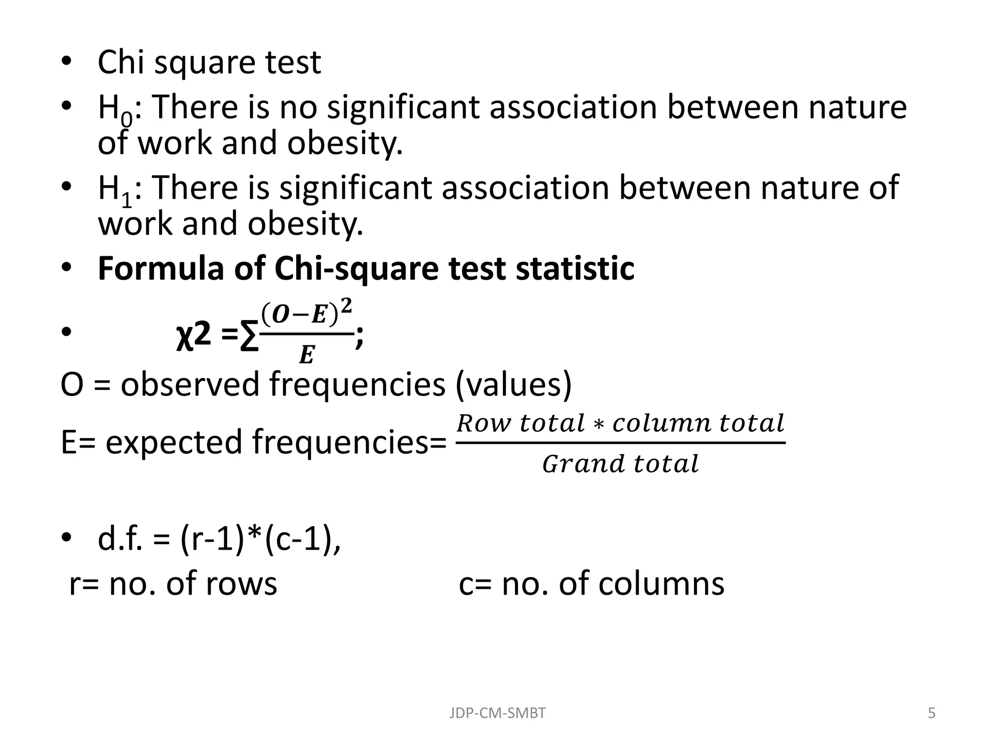 Chi square test | PPTX