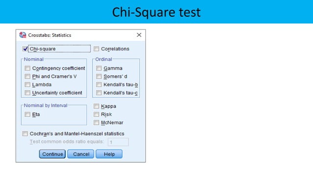 Chi square tests using SPSS | PPTX | Physics | Science