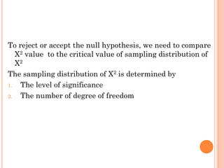Chi square test ( x2 ) | PPTX