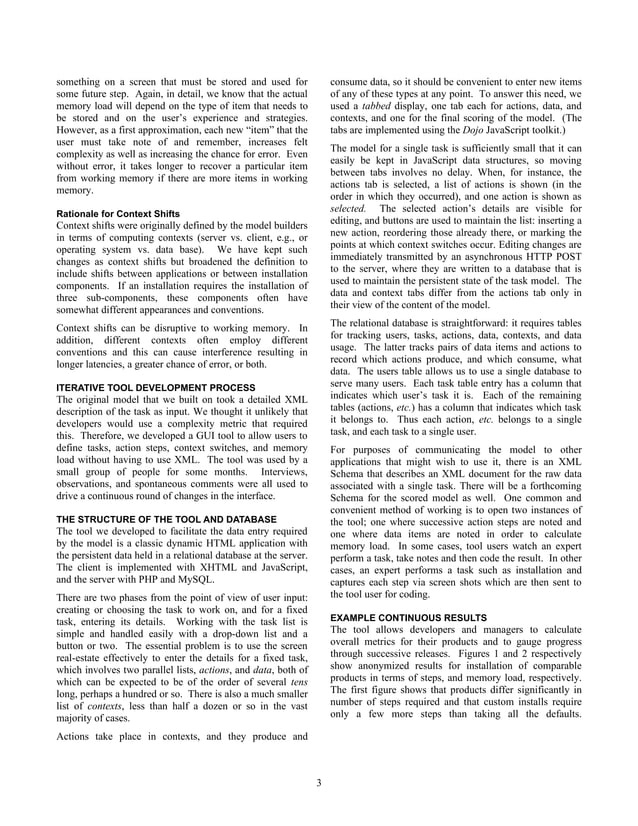 Note on Tool to Measure Complexity | DOC