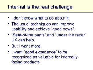 UX "Under the Radar" | PPT