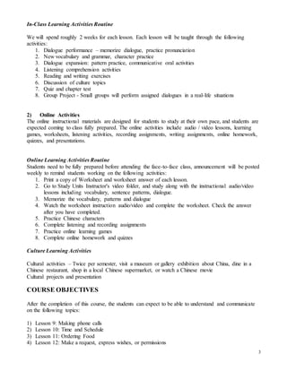 IVC Chinese 2 syllabus | DOCX