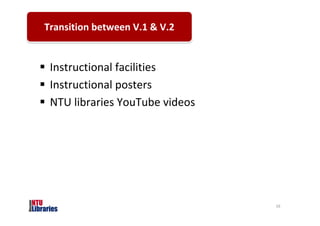 Chia - Assessing models of library instruction: a case of NTU libraries ...