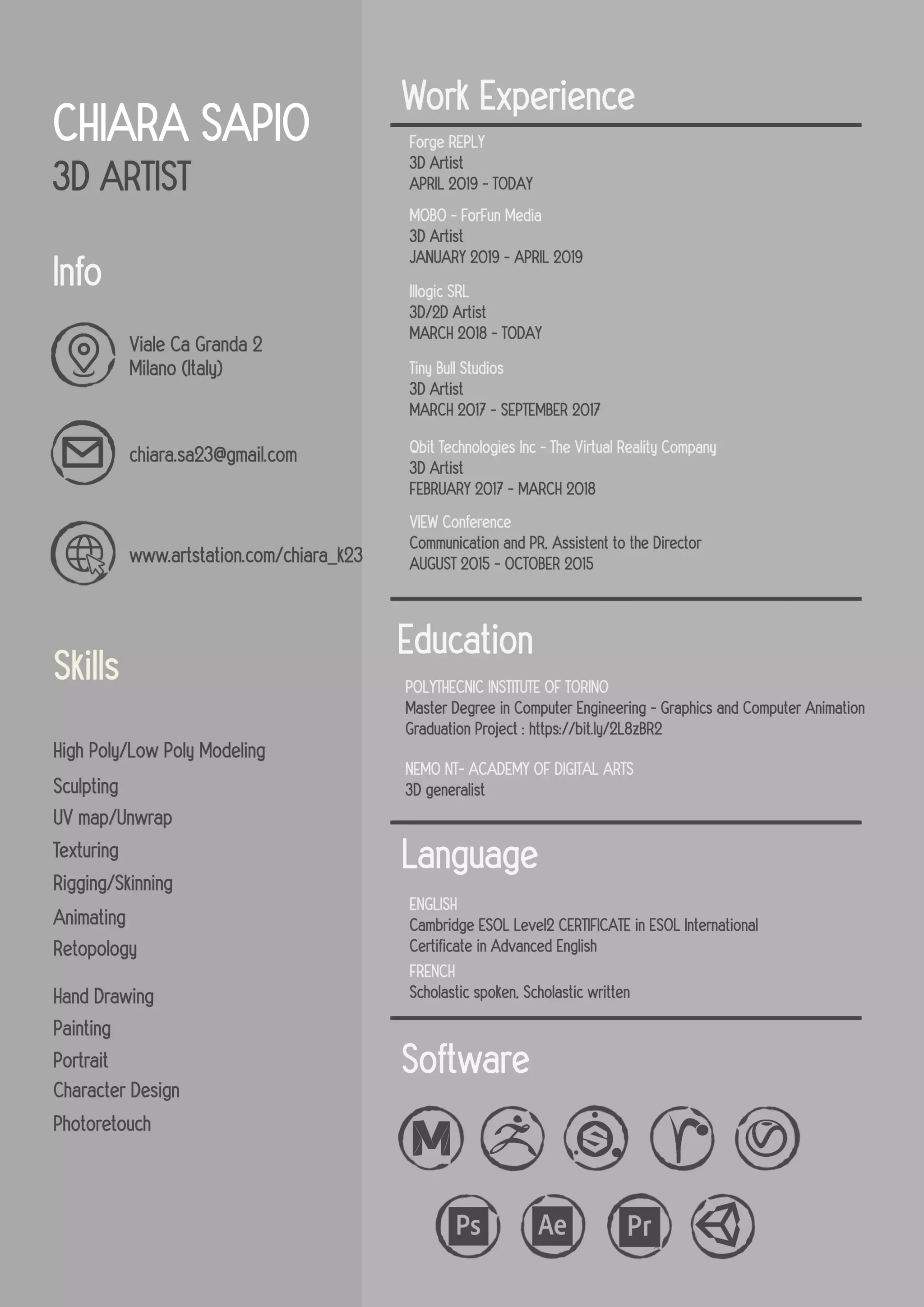 Chiara Sapio resume 2020 | PDF