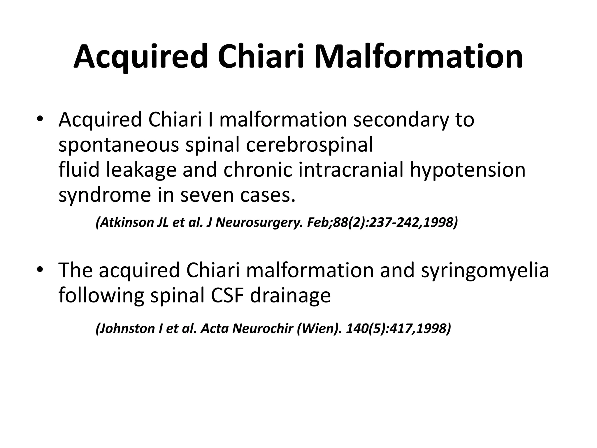 Chiari malformation | PPTX