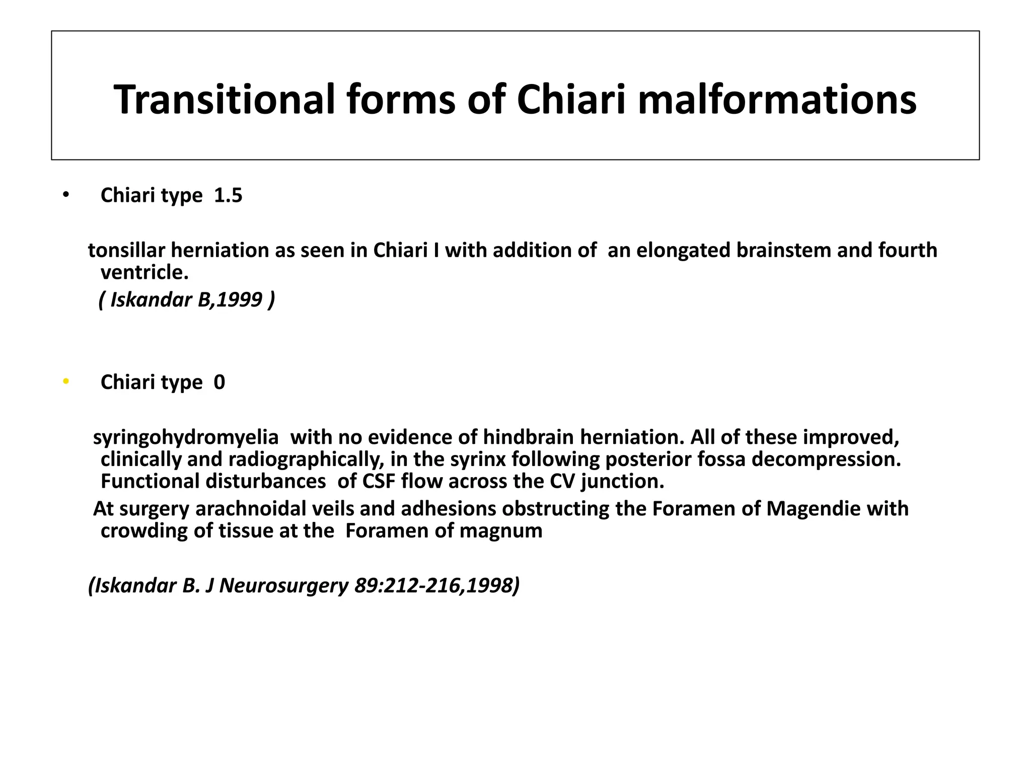 Chiari malformation | PPTX